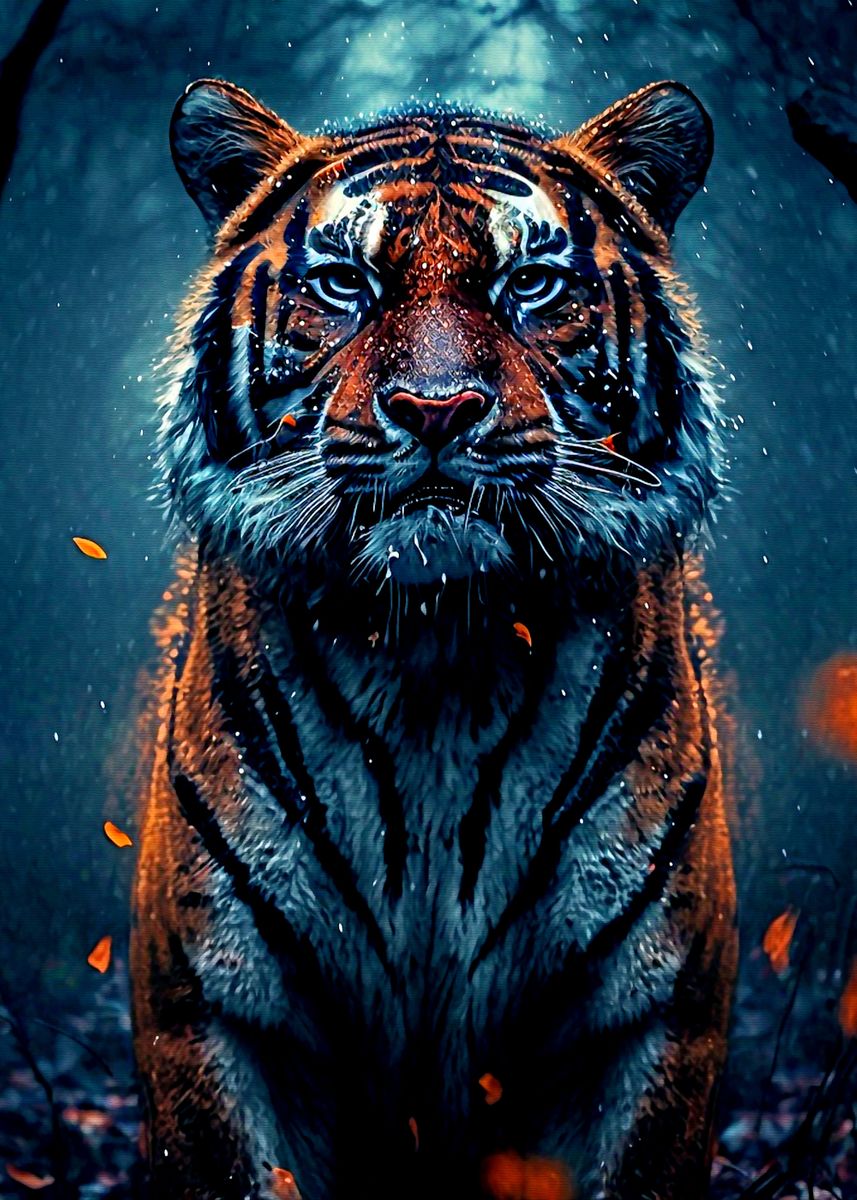 'Tiger' Poster, picture, metal print, paint by minh doan | Displate