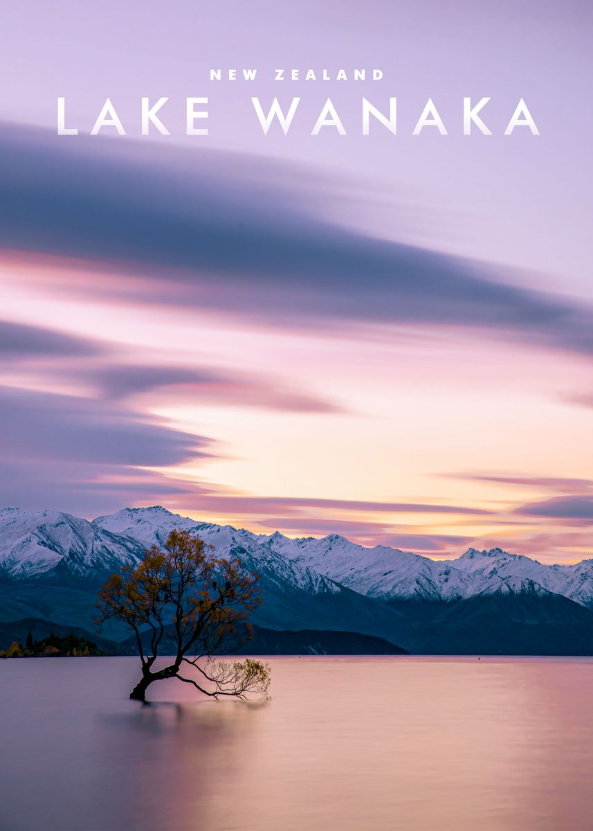 'Lake Wanaka' Poster, picture, metal print, paint by Merah Djoeang ...