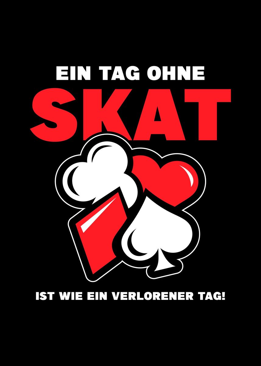 'Skat German' Poster, picture, metal print, paint by Sebastian Wünsche ...