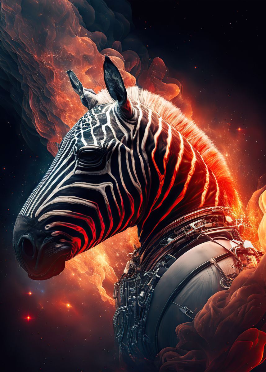 'Zebra Astronaut' Poster by Atlas Mcguire | Displate