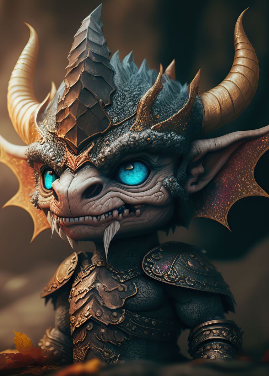 'Dragon armor' Poster, picture, metal print, paint by Elly Rodgers ...