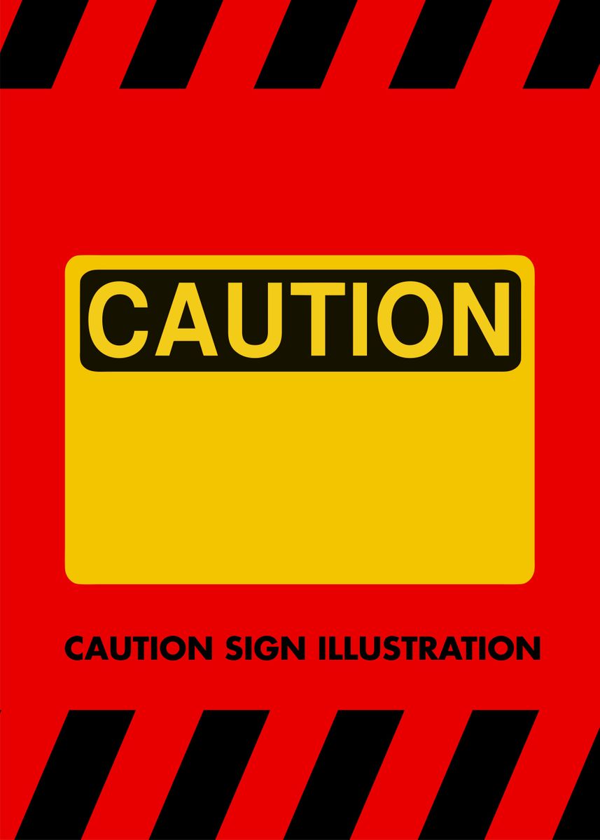 'Warning Sign' Poster, picture, metal print, paint by Popular ...