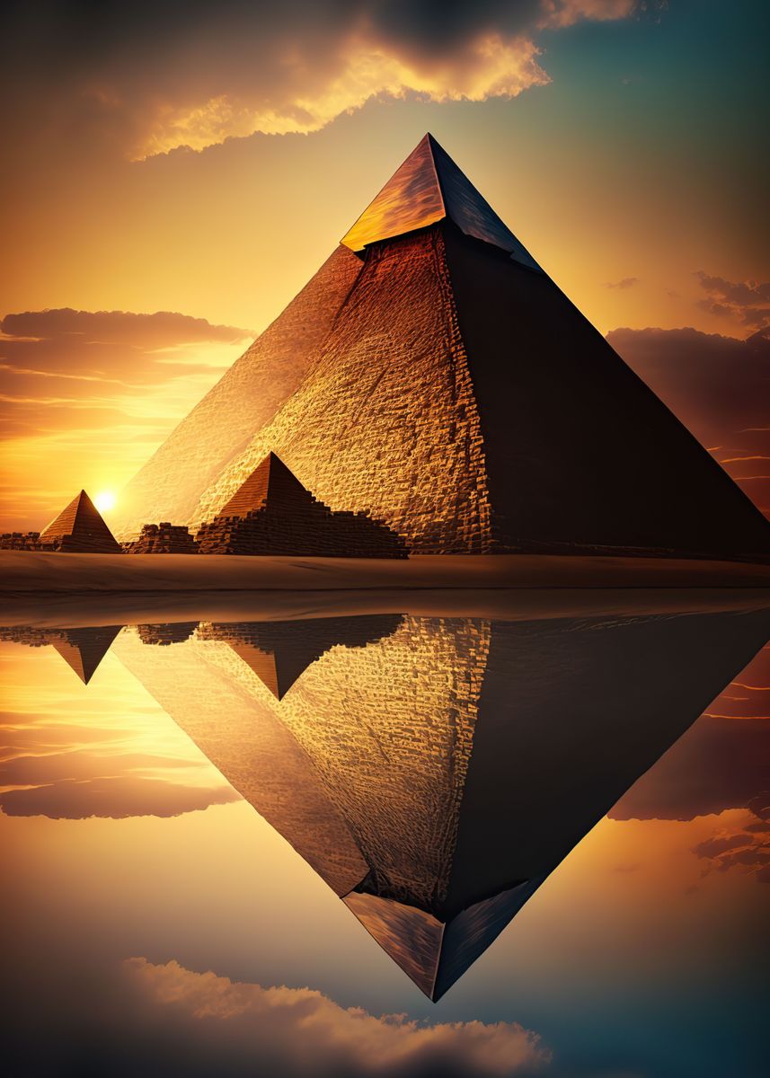 'Egyptian Pyramid' Poster, picture, metal print, paint by Angelina ...
