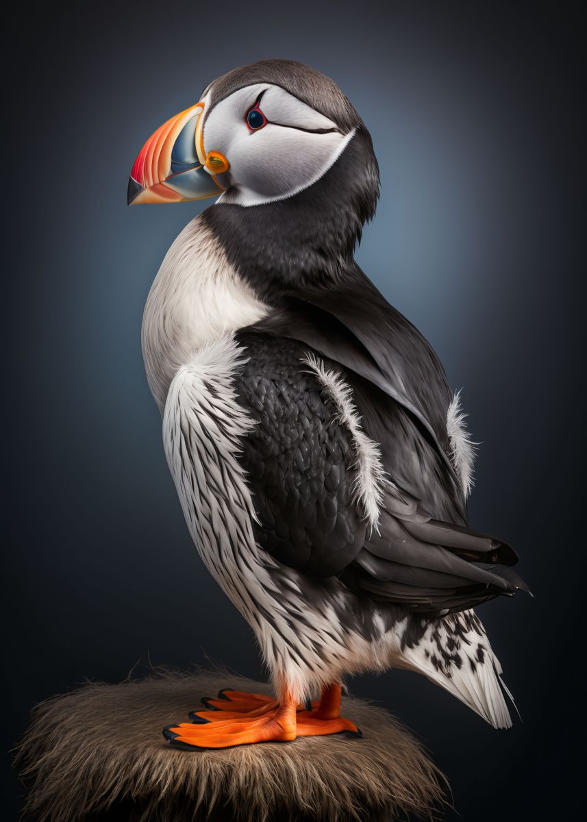 'Atlantic Puffin' Poster, picture, metal print, paint by BnWDesigner ...