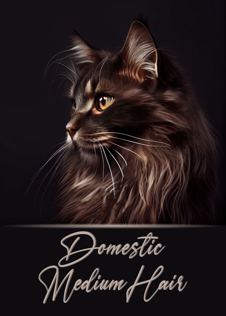 'Domestic Medium Hair' Poster by Artistic Paradigms | Displate