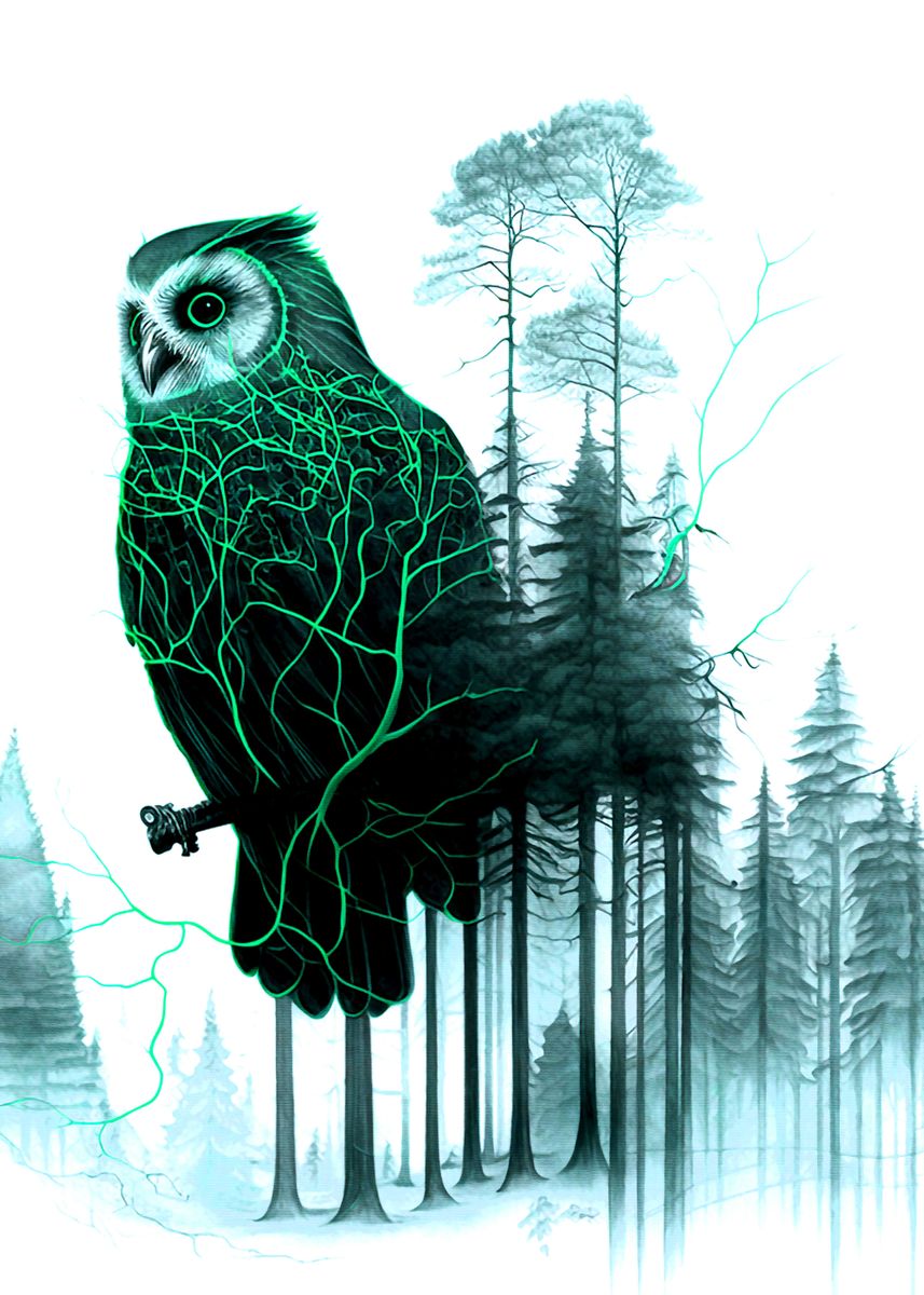 'Owl' Poster by Lee Jani | Displate