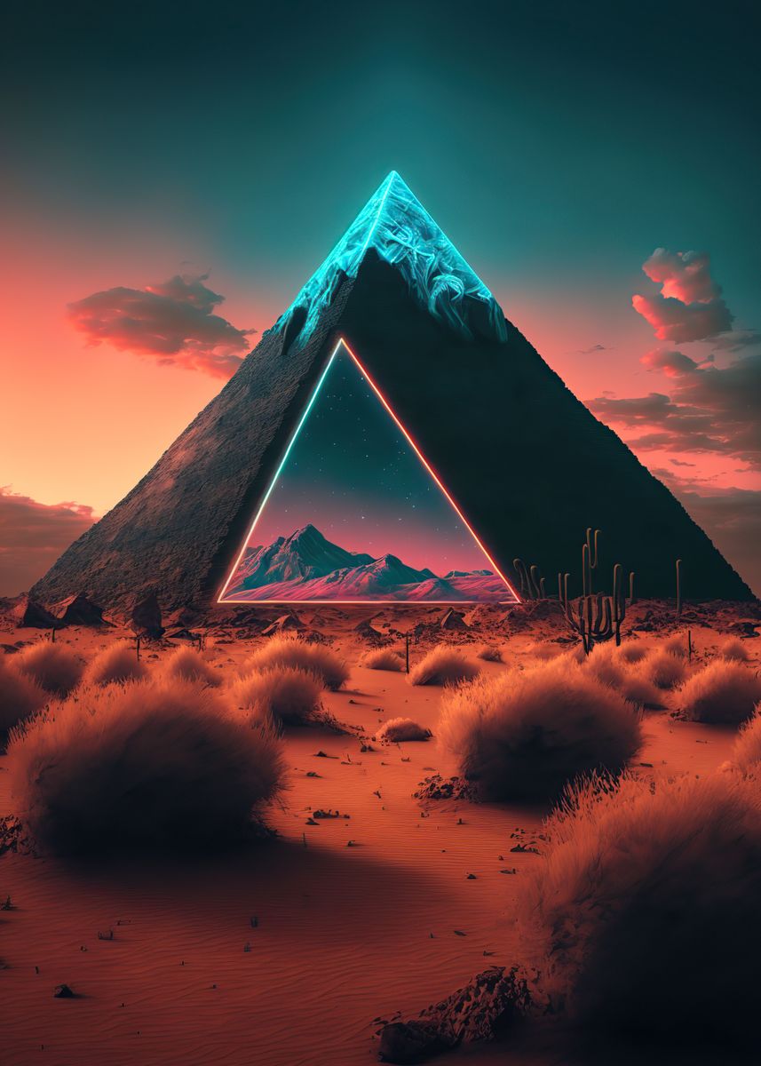 'Egyptian Pyramid' Poster, picture, metal print, paint by Angelina ...