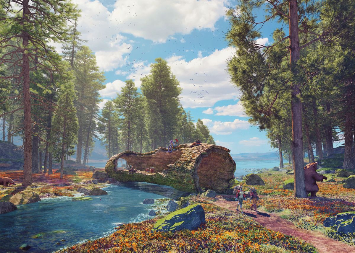 'Hollow Tree Bridge' Poster by dreamwalker | Displate