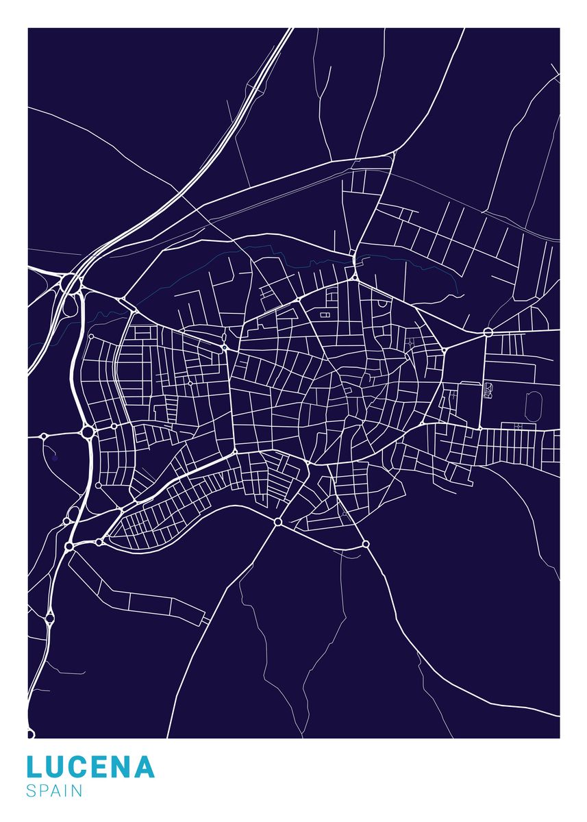 'Lucena City Map' Poster, picture, metal print, paint by Trulaf Design | Displate