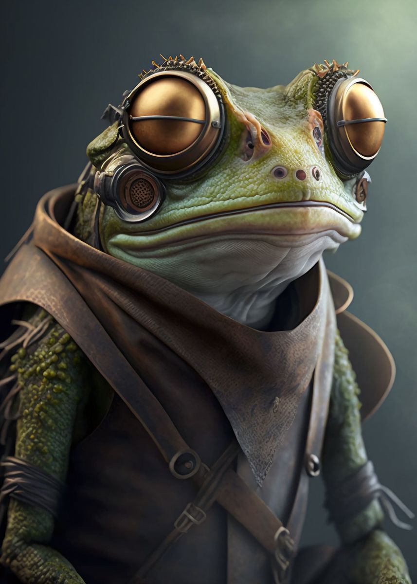 'Futuristic frog' Poster, picture, metal print, paint by Oleksandr ...