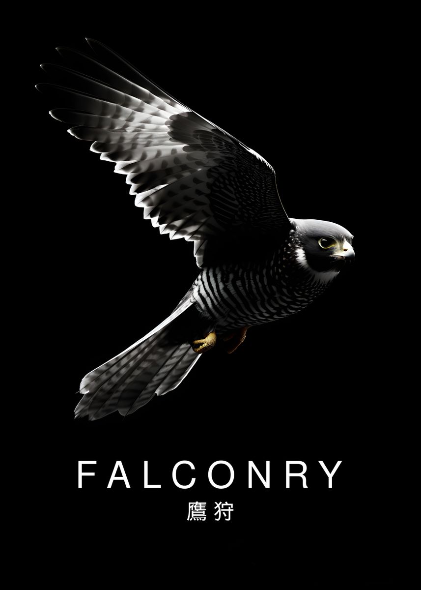 'Minimalist Takagari Falcon' Poster, picture, metal print, paint by ...