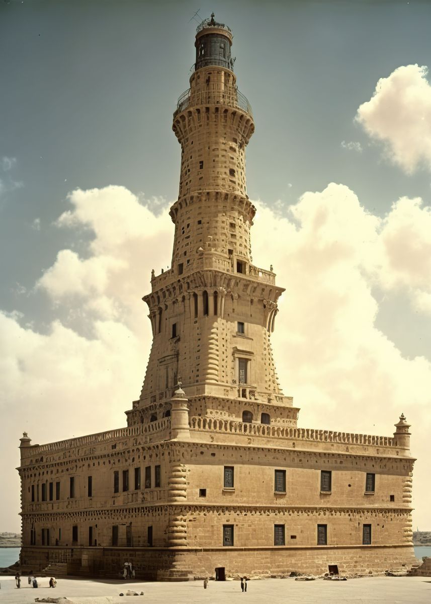 'lighthouse of Alexandria' Poster, picture, metal print, paint by ...
