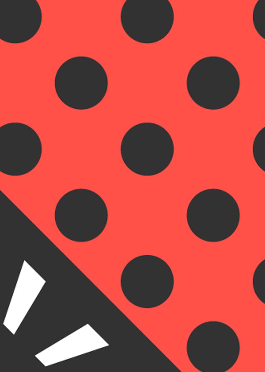 ' ladybug abstract' Poster, picture, metal print, paint by mystery box ...