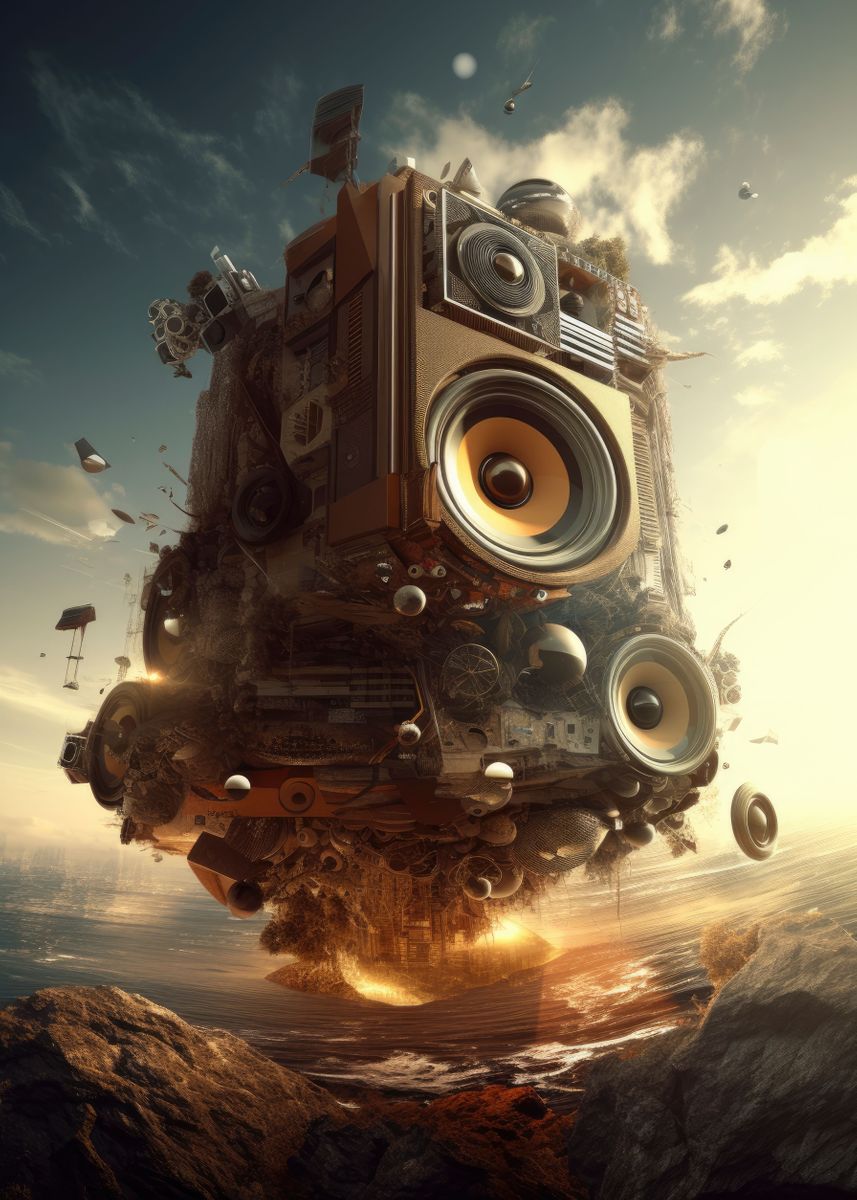 'Graphic design music' Poster, picture, metal print, paint by Steven ...