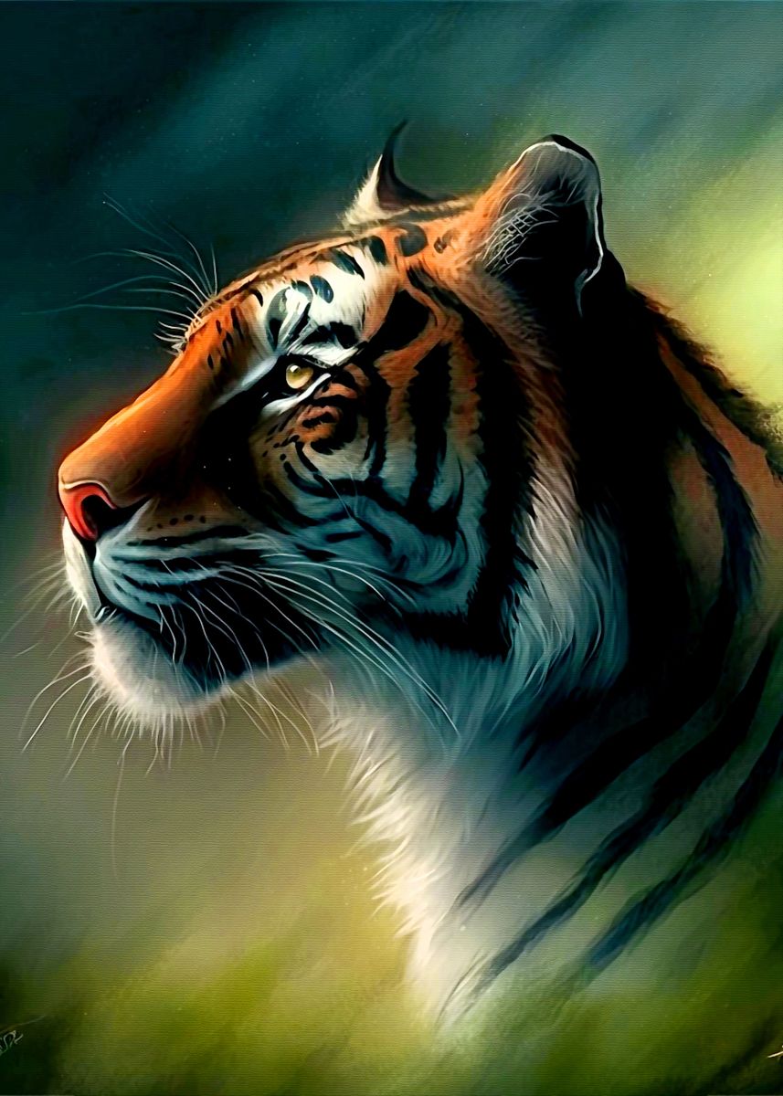 'Tiger' Poster, picture, metal print, paint by minh doan | Displate