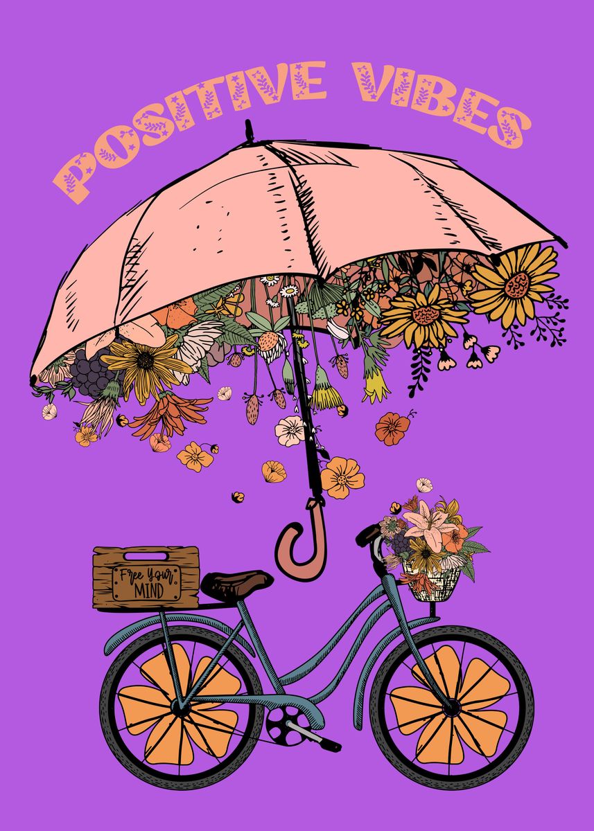 'Positive vibes' Poster by arkitekta | Displate