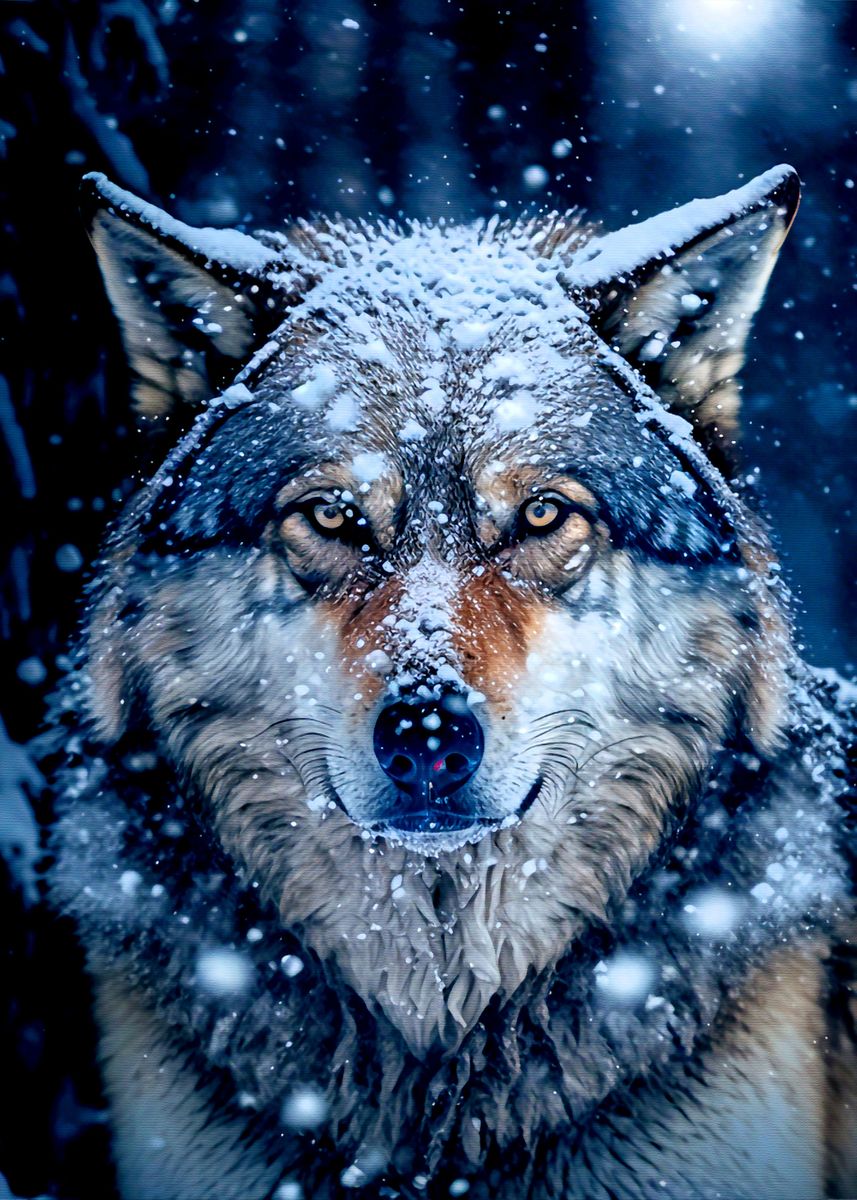 'Wolf' Poster, picture, metal print, paint by Tiker Arts | Displate