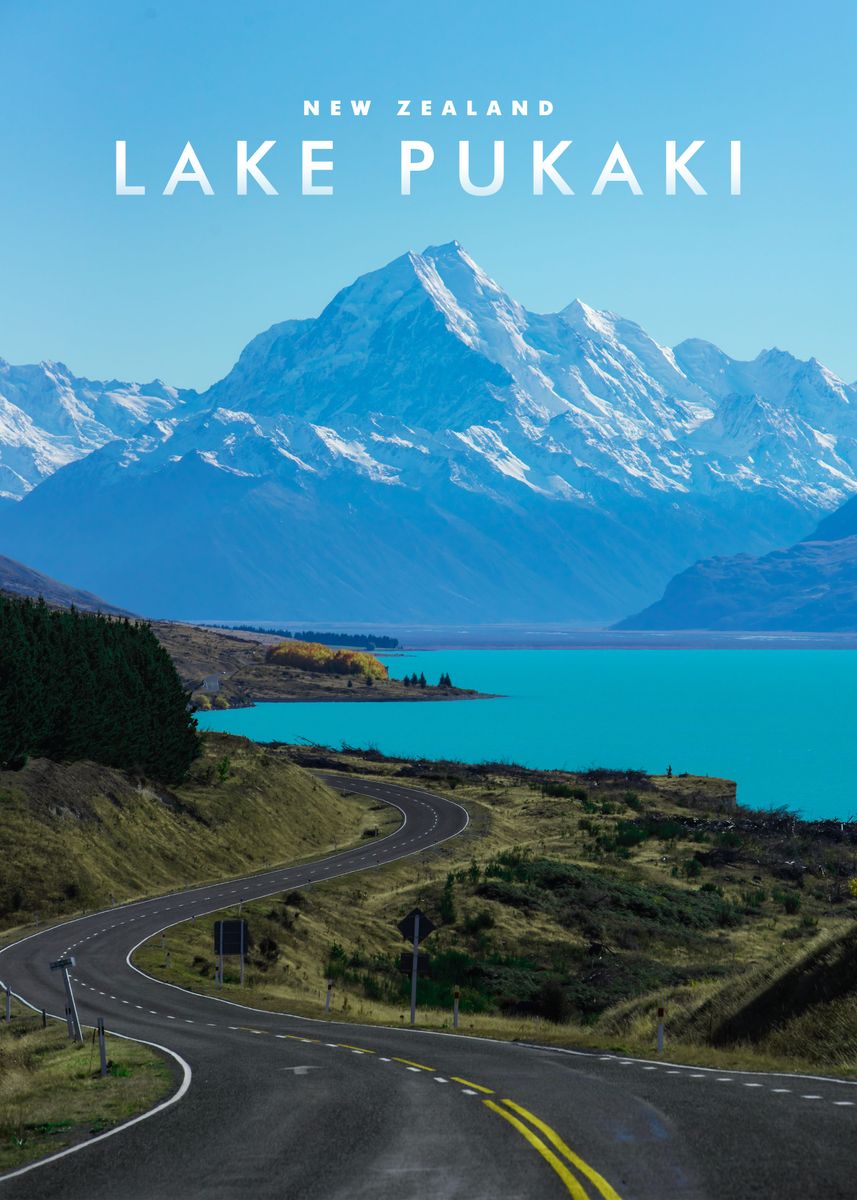 'Lake Pukaki' Poster, picture, metal print, paint by Merah Djoeang ...