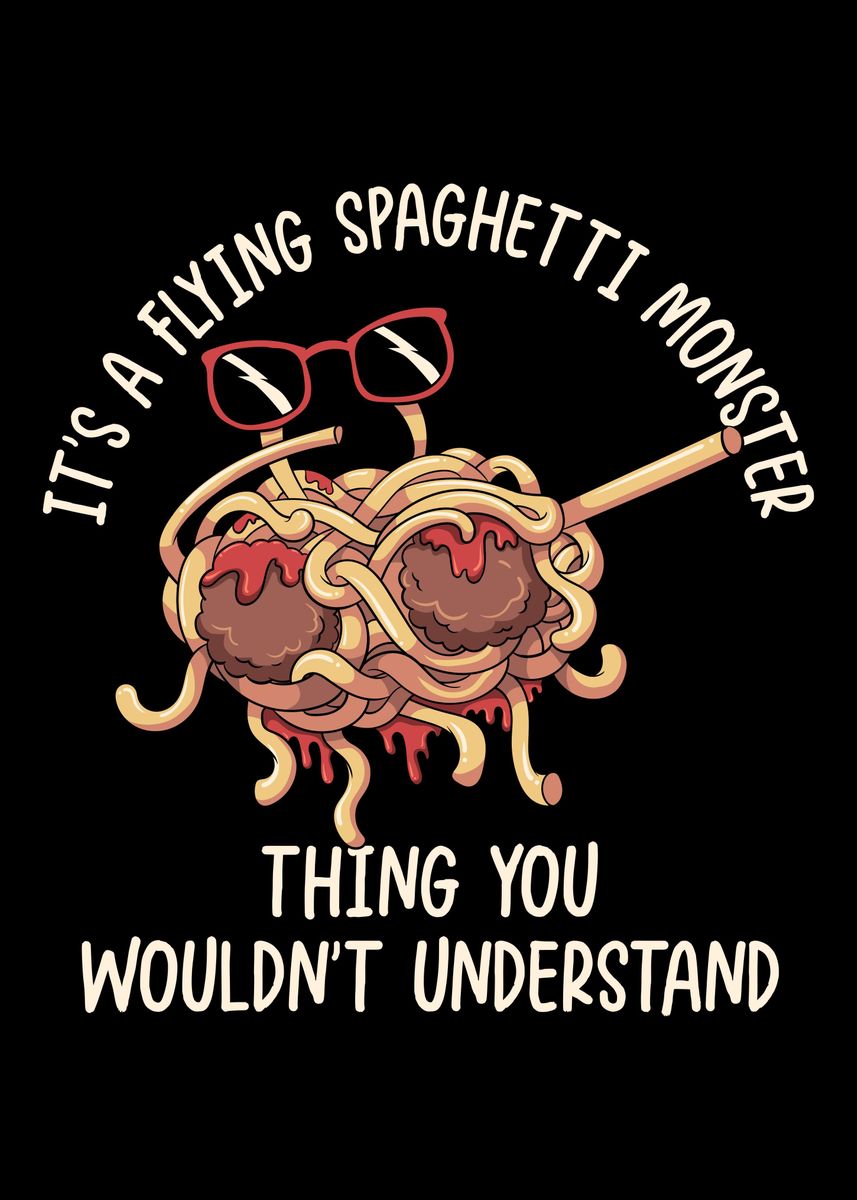 'Flying Spaghetti Monster' Poster, picture, metal print, paint by ...