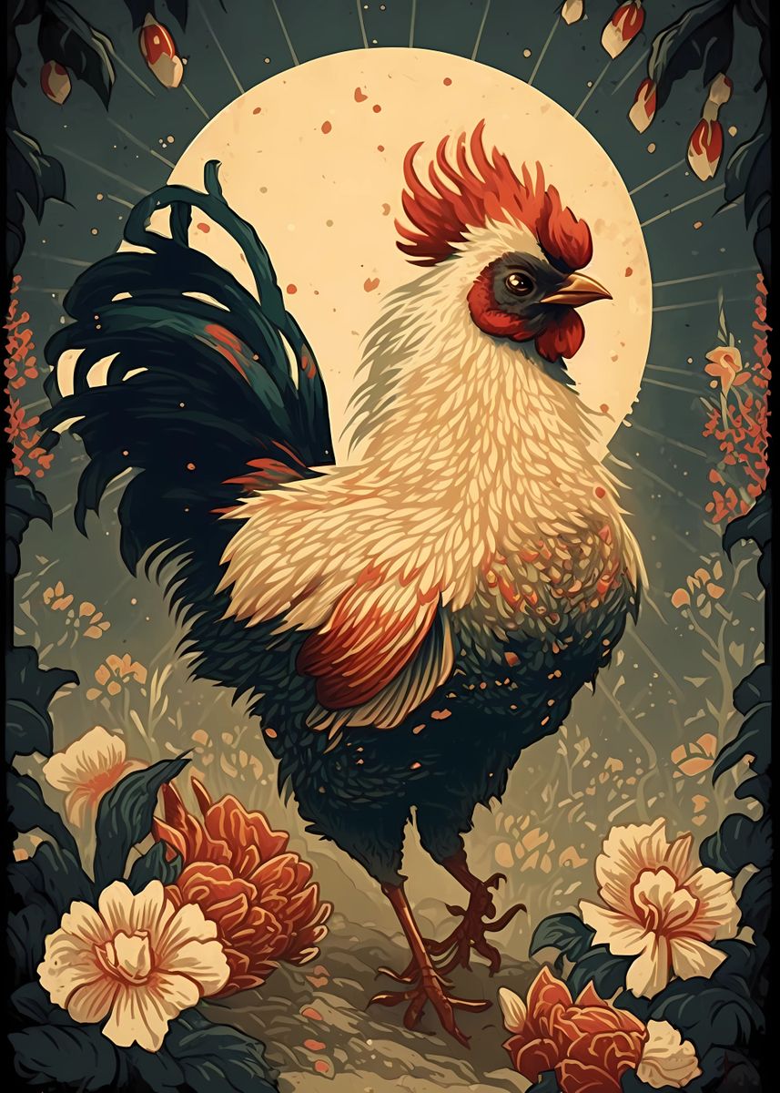 'Chicken' Poster, picture, metal print, paint by Francisco Creative ...