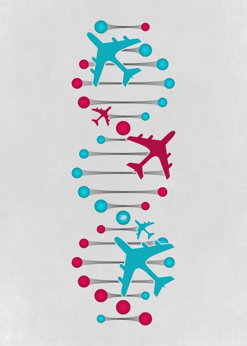 'Aviation DNA' Poster, picture, metal print, paint by John Marinakis ...