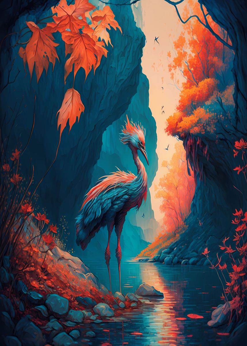 'Incredible Flamingo' Poster, picture, metal print, paint by Jasper ...