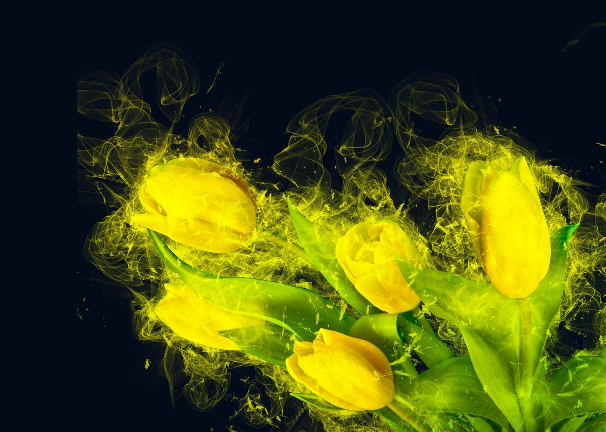 'tulip smoke' Poster by TheGolden Hand | Displate