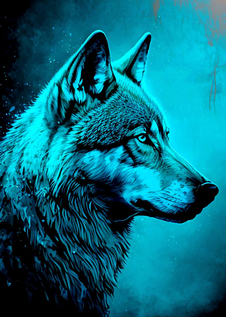 'Wolf' Poster by Tiker Arts | Displate