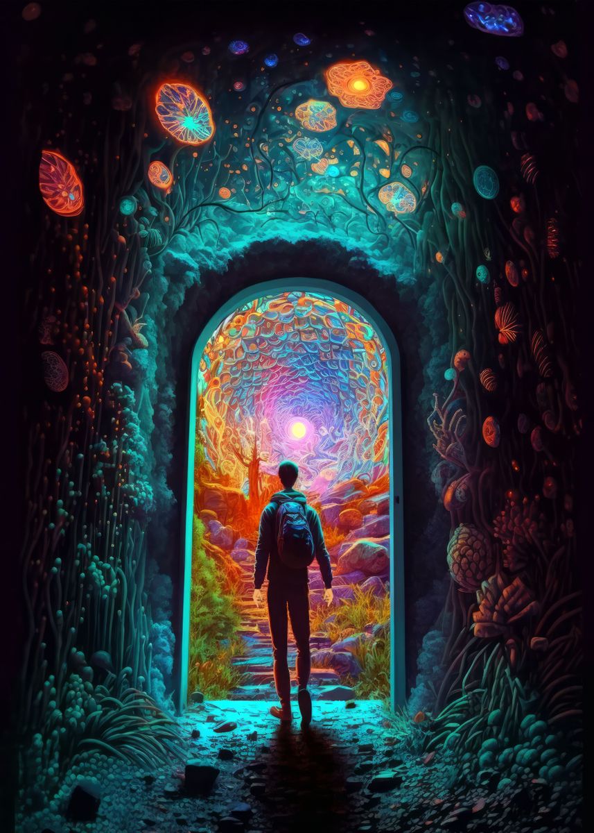 'Enter a new dimension' Poster, picture, metal print, paint by Digital ...