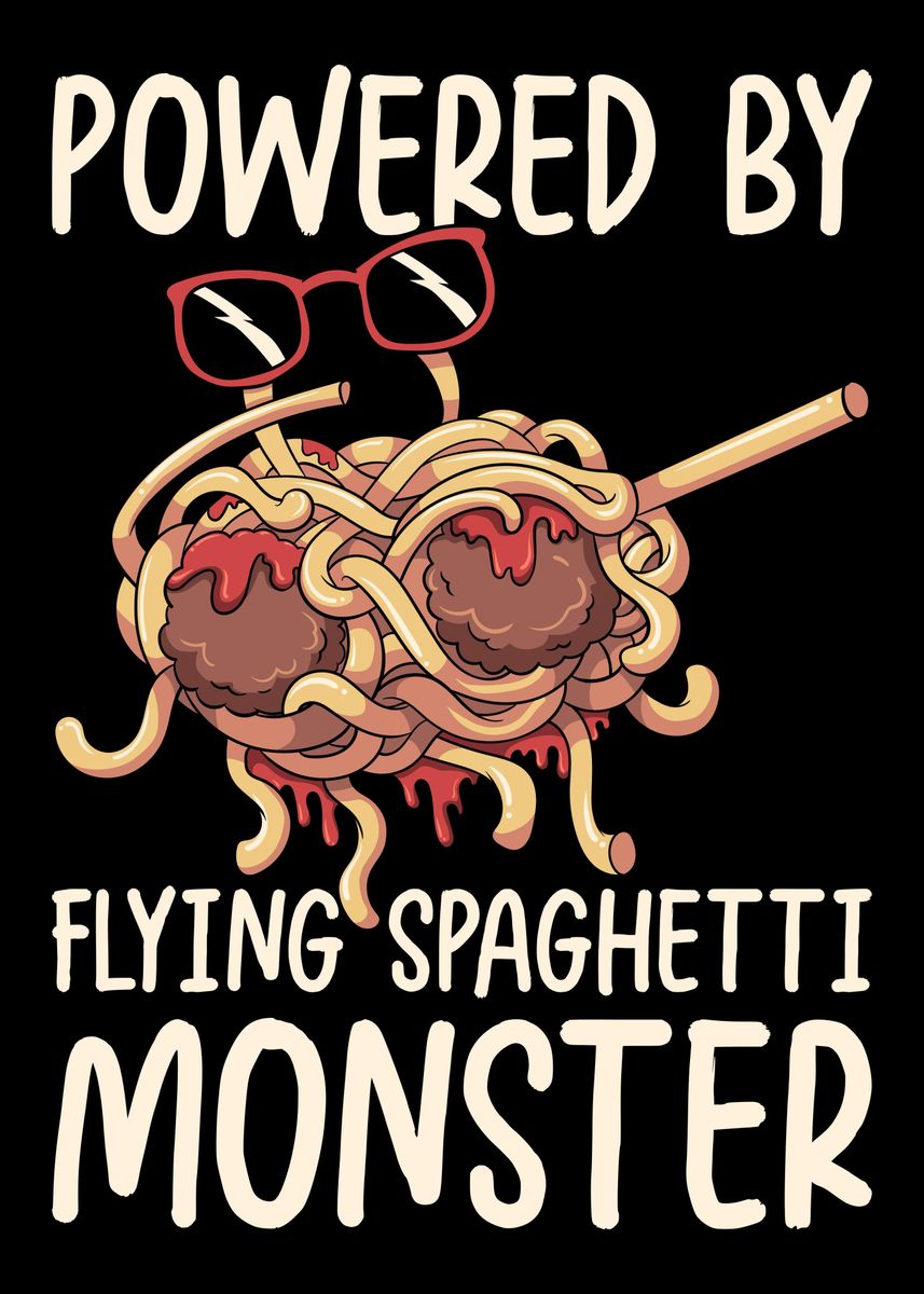 'Flying Spaghetti Monster' Poster, picture, metal print, paint by ...