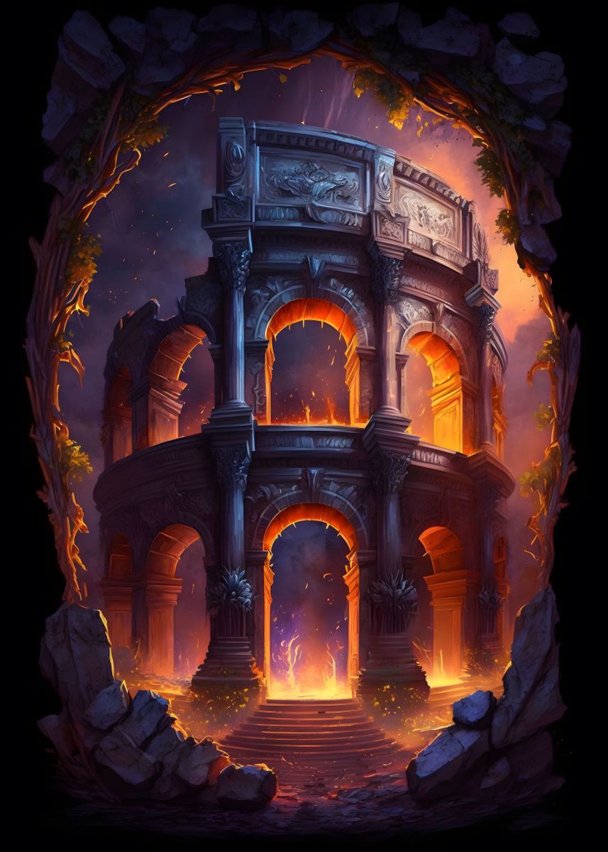 'Colosseum painting art' Poster, picture, metal print, paint by Ramz ...