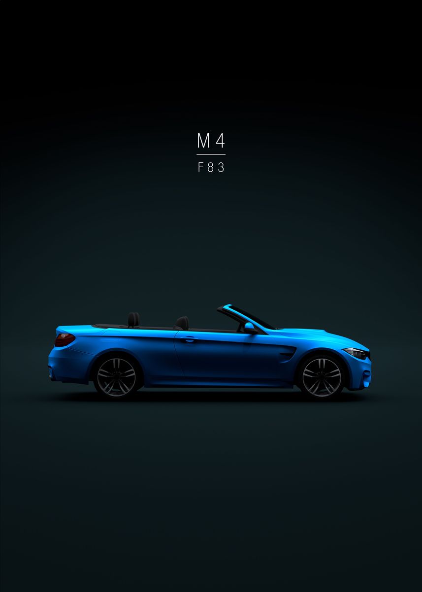 '2014 BMW M4 F83 Blue' Poster, picture, metal print, paint by 21 MXM ...