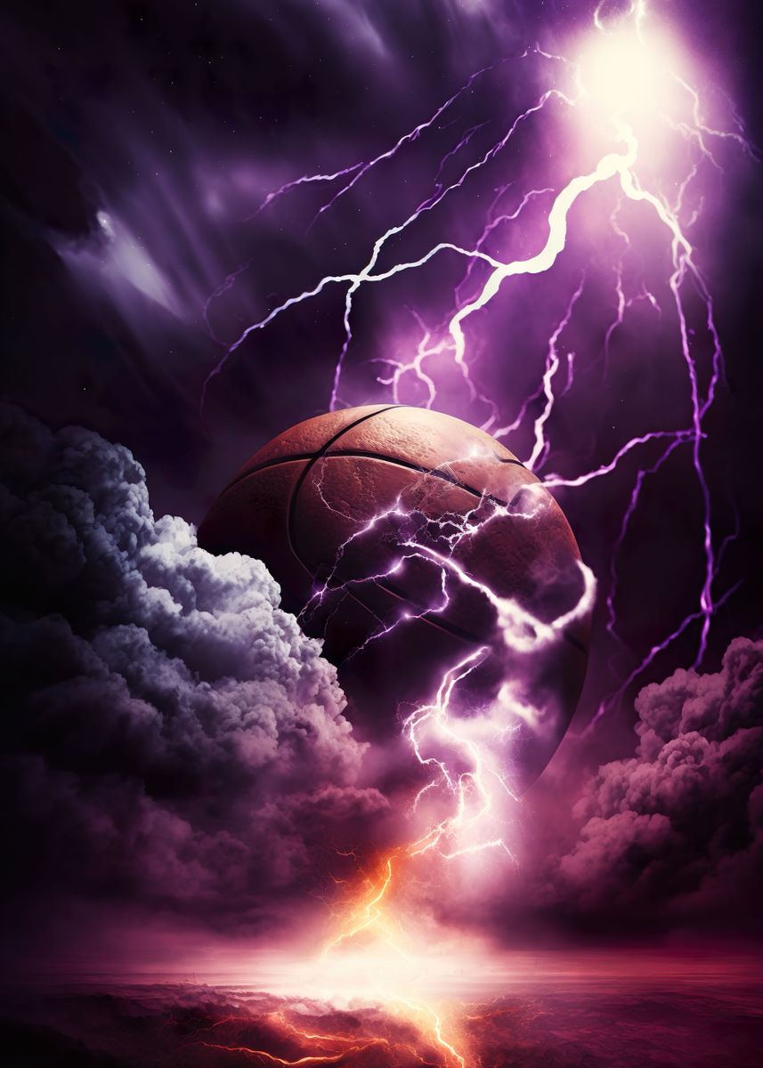 'Thunder Basketball' Poster by PrintYourDigitals | Displate
