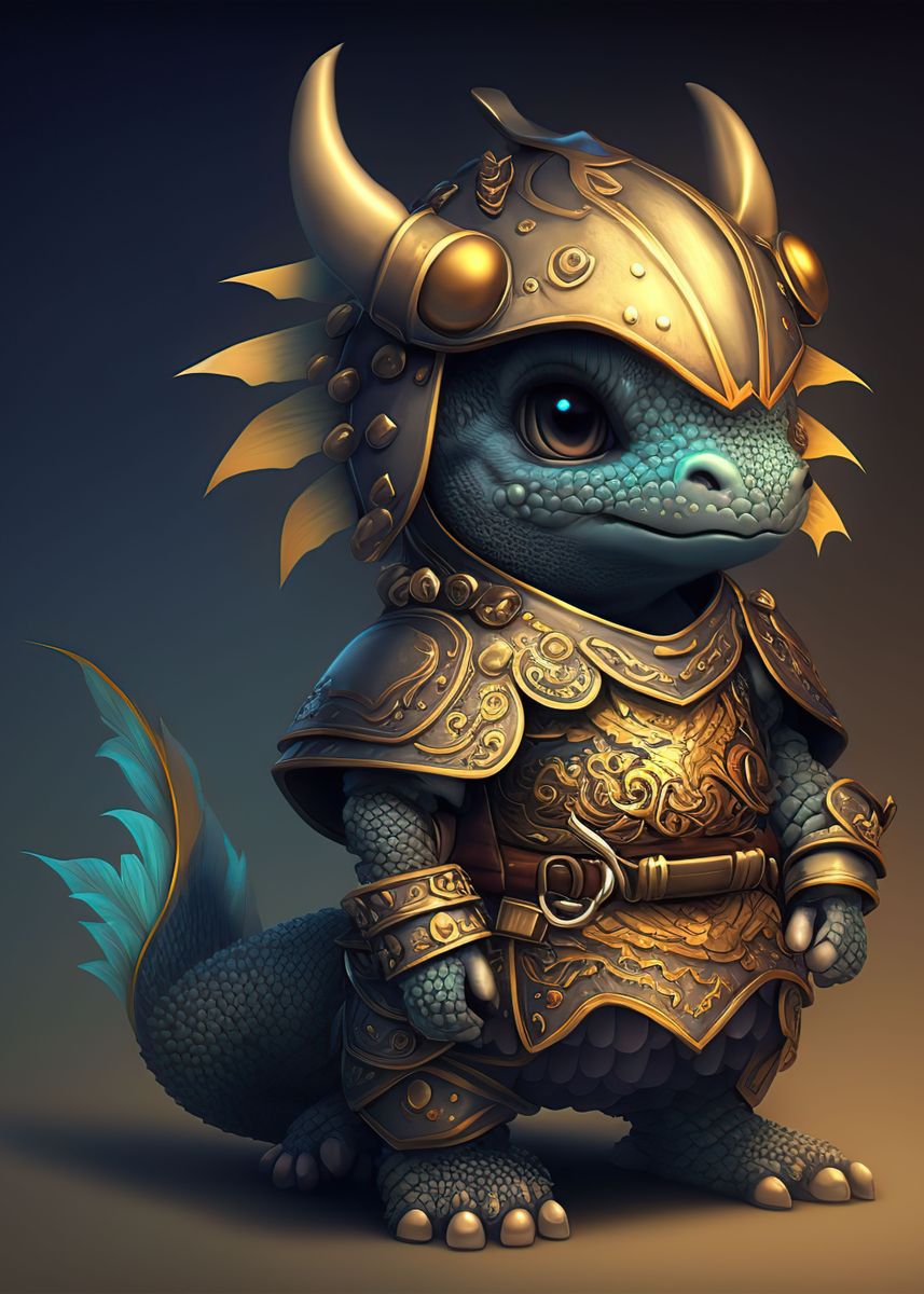 'Dragon armor' Poster, picture, metal print, paint by Elly Rodgers ...