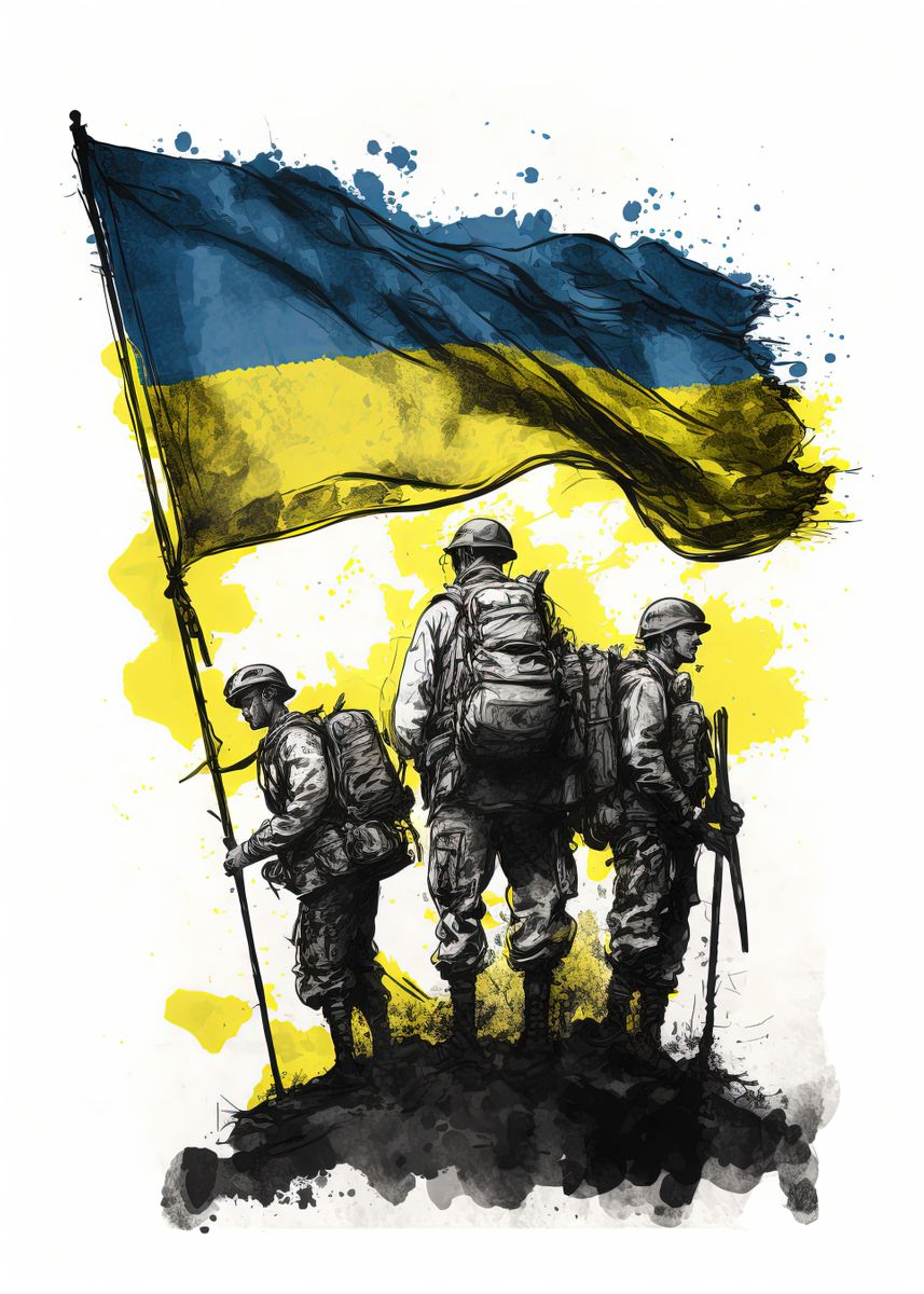' Ukrainian Soldiers' Poster, picture, metal print, paint by Youwantit ...