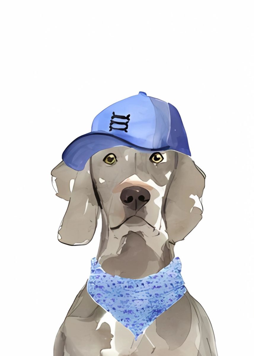 'Dog' Poster, picture, metal print, paint by Sky Creative | Displate