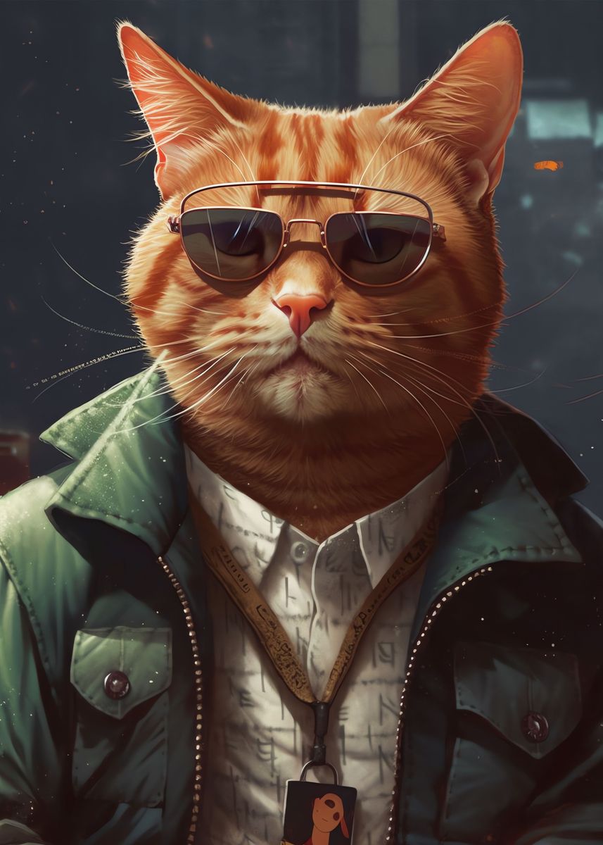 'ATF Cat Agent' Poster, picture, metal print, paint by Art Concept ...