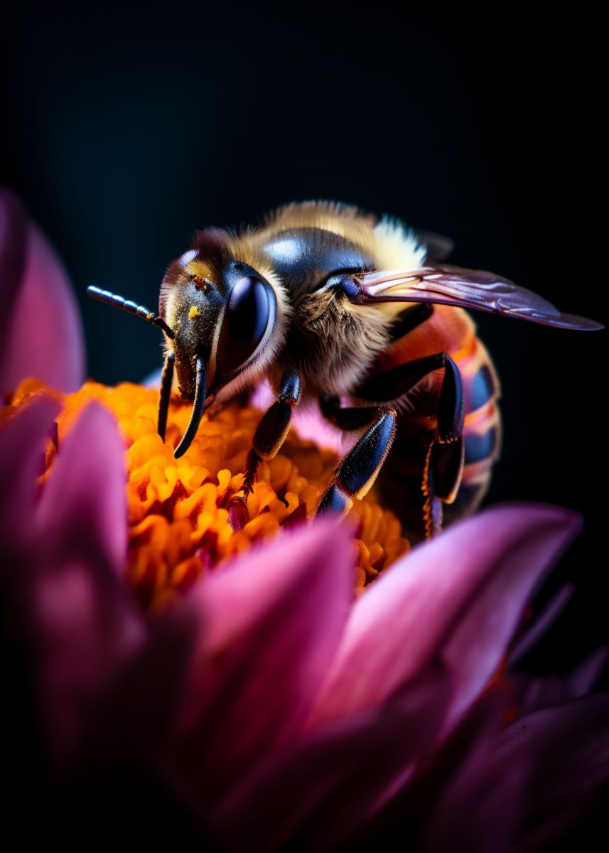 'Most beautiful bee' Poster, picture, metal print, paint by Bofferding ...