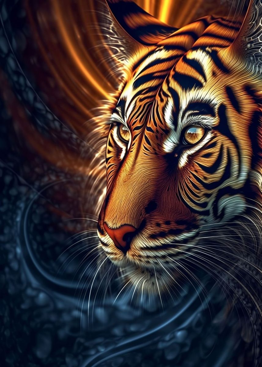 'Abstract Tiger' Poster, picture, metal print, paint by Ambient ...