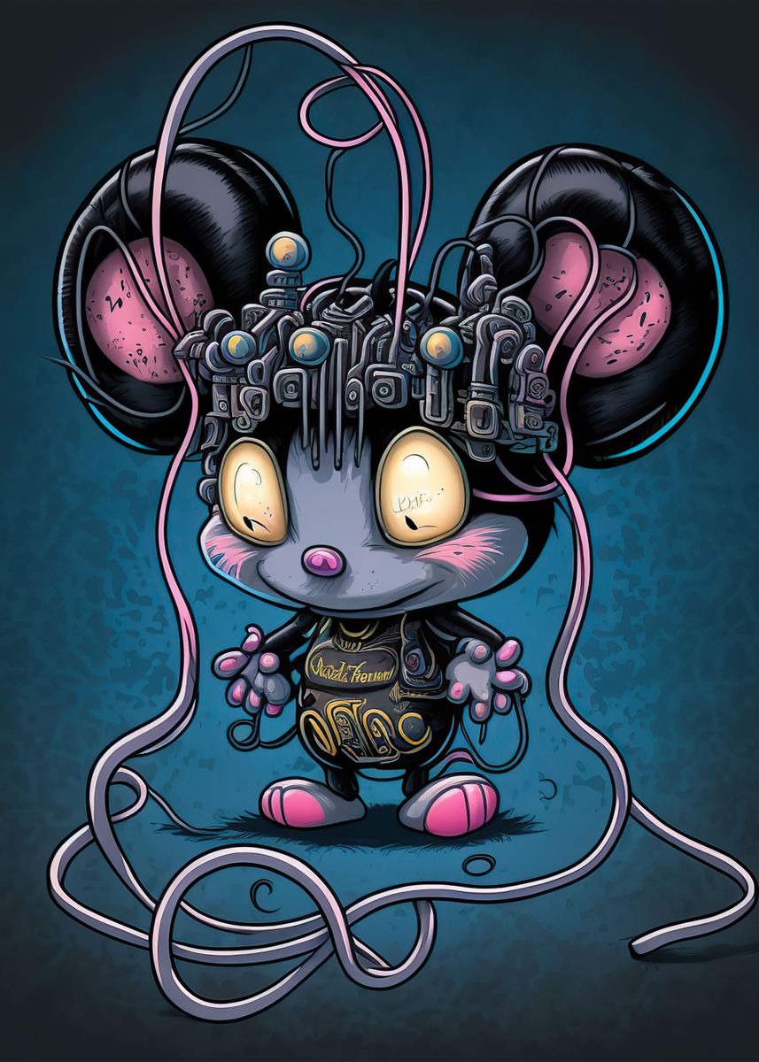 'Mouse Cyberpunk' Poster, picture, metal print, paint by Ahmet Thorpe ...