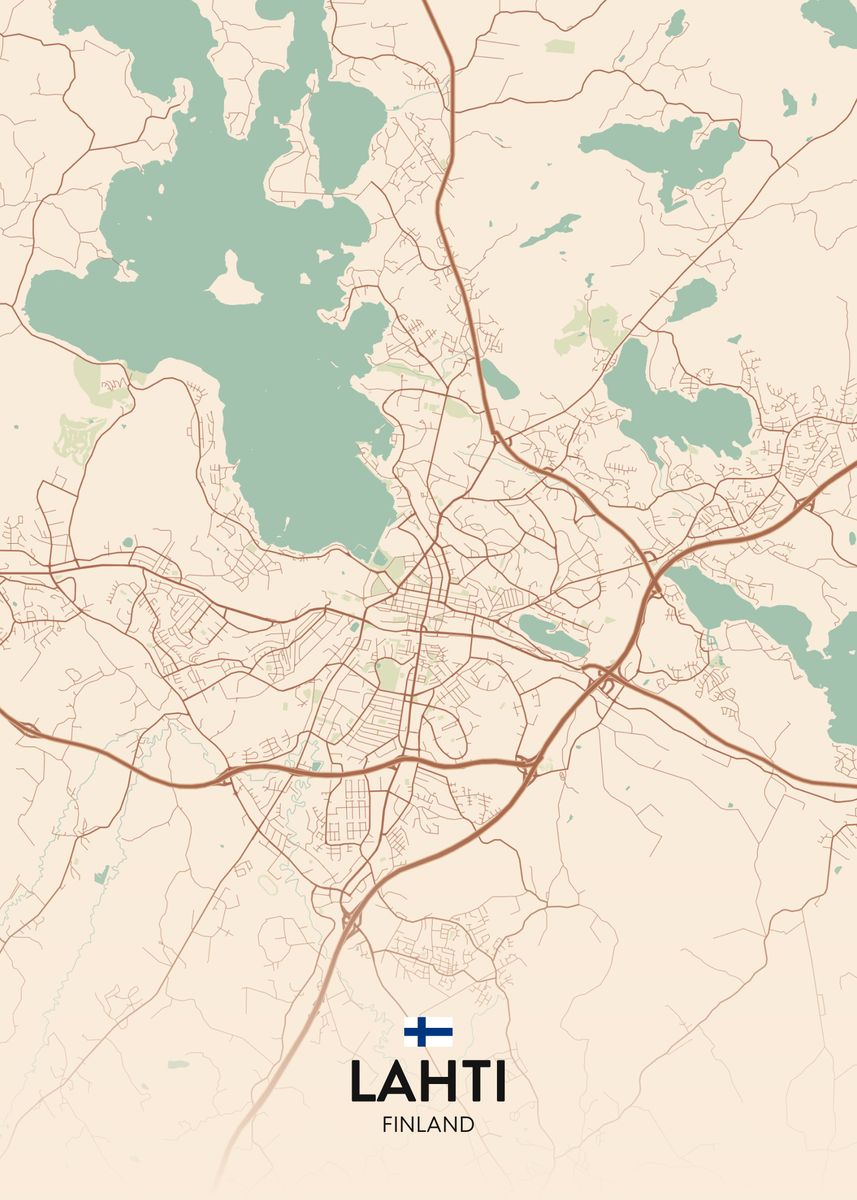 'Lahti FI' Poster, picture, metal print, paint by IMR Designs | Displate