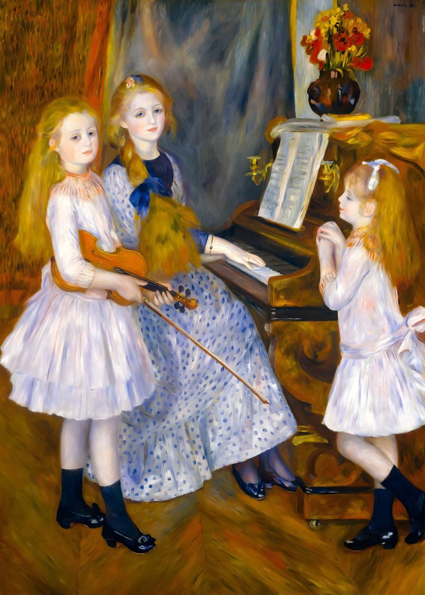 'Claude Monet The Daughters' Poster, picture, metal print, paint by ...