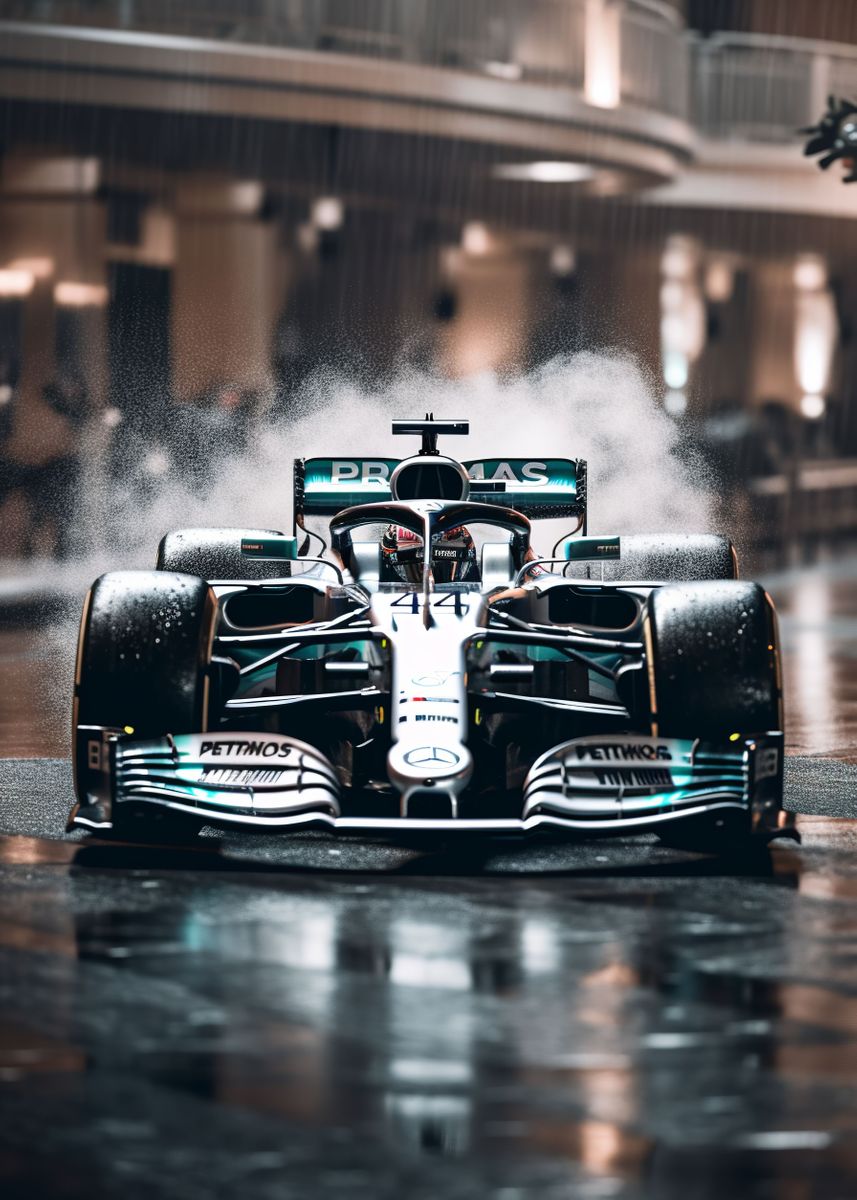 'Lewis Hamilton f1 burnout' Poster by MaluBobo | Displate