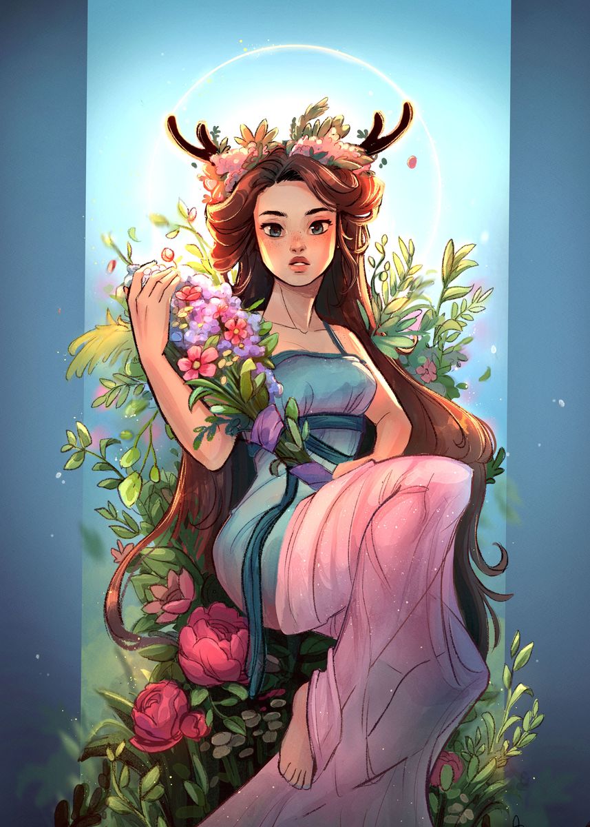 'Persephone Maiden' Poster, picture, metal print, paint by ChrissaBug ...