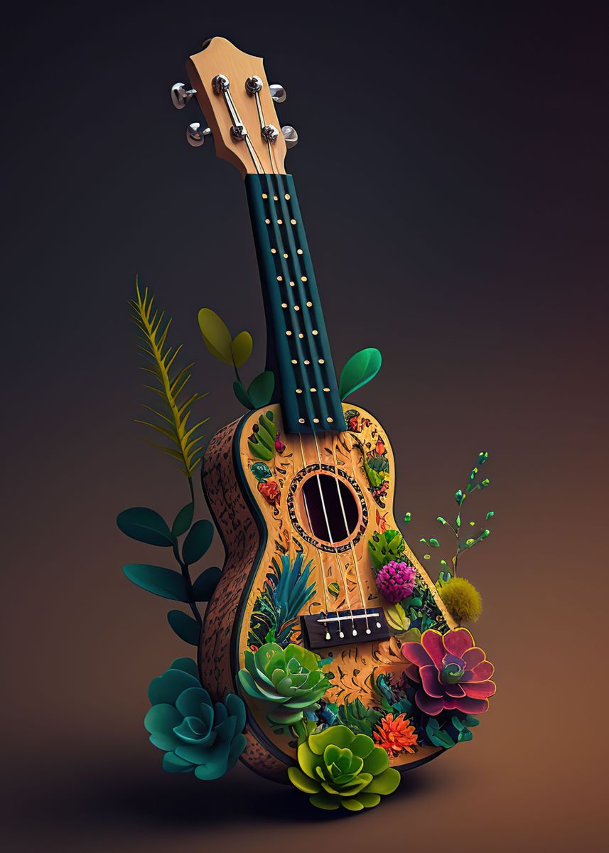 'Ukulele' Poster, picture, metal print, paint by Atlas Mcguire | Displate