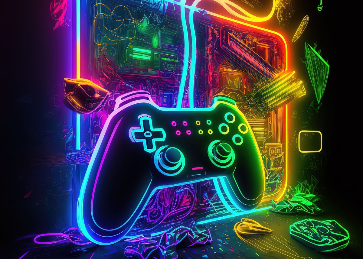 'Playstation controller ' Poster by NeoRowe | Displate