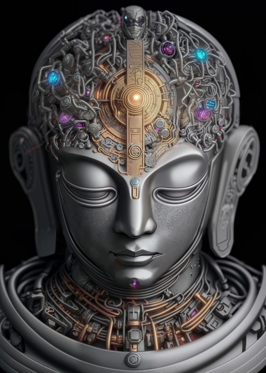 'Zen Android' Poster, picture, metal print, paint by uglypinkmachine ...