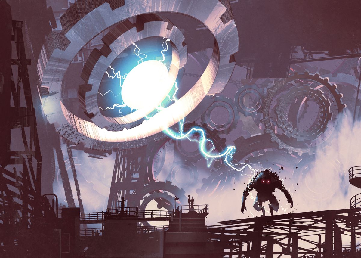 'giant machine' Poster by dwopp | Displate