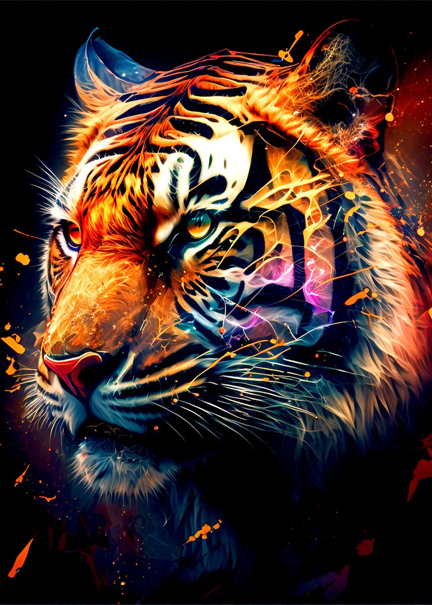 'Tiger' Poster by Tiker Arts | Displate