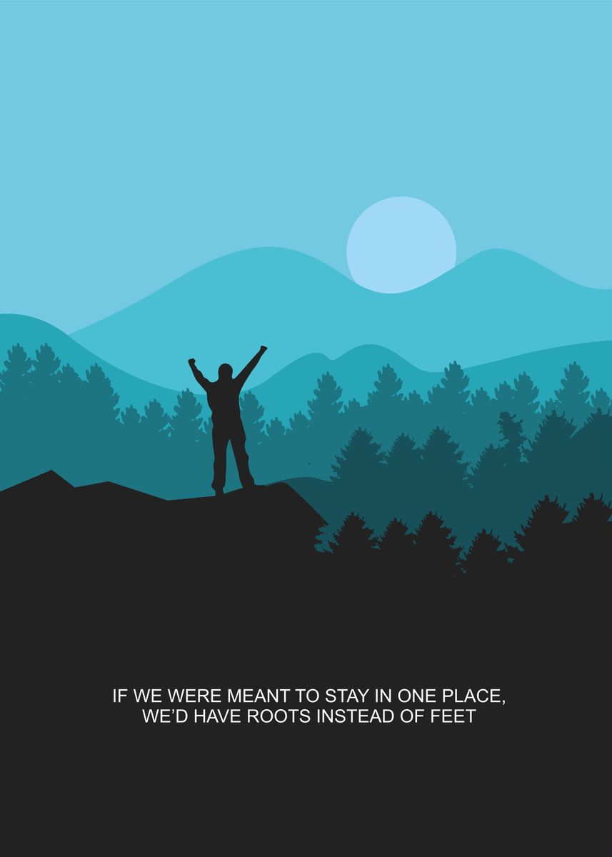'stay in one place' Poster, picture, metal print, paint by Ratna Mutia ...
